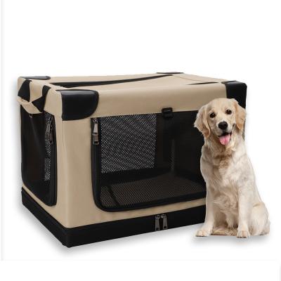 China Oxford Fabric Folding Pet Crate Kennel Carrier Bag 2.7kg 4.3kg Removable Bracket for sale