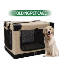 China Oxford Fabric Folding Pet Crate Kennel Carrier Bag 2.7kg 4.3kg Removable Bracket for sale