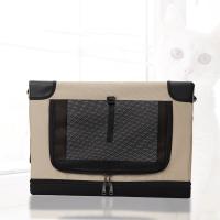 China Oxford Fabric Folding Pet Crate Kennel Carrier Bag 2.7kg 4.3kg Removable Bracket for sale