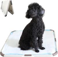 China Dog Pee Pad Foldable Potty Training  Holder Portable Silicone Tray For Puppy Training for sale