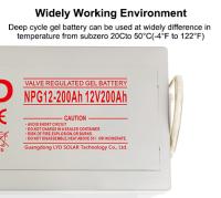 China 12V NP12-200Ah Lead Acid Solar Battery System For Power Tools for sale