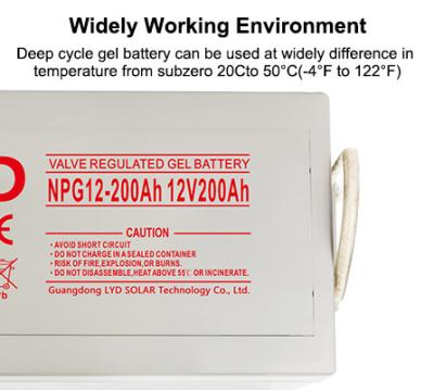 China 12V NP12-200Ah Lead Acid Solar Battery System For Power Tools for sale