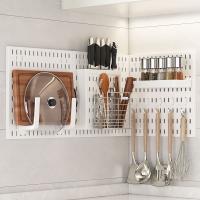 China Plastic Pegboard Drill-Free Wall-Mounted Single Tier Storage Rack Jewelry Holder Waterproof Multifunction Bathroom Study Shelf for sale