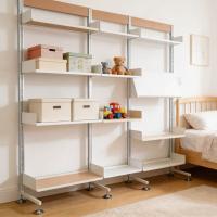 China Flexible Detachable Metal Magnetic Height Adjustable Standing Storage Rack for Bookshelves for sale