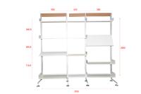 China Flexible Detachable Metal Magnetic Height Adjustable Standing Storage Rack for Bookshelves for sale