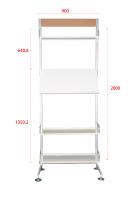 China Flexible Detachable Metal Magnetic Height Adjustable Standing Storage Rack for Bookshelves for sale