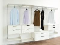 China Flexible Detachable Metal Storage Rack Drawer Open Wardrobe for Assembling Clothes Racks Living Room for sale