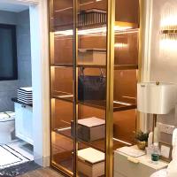 China Bedroom Furniture Home Furniture Luxury Glass Door Wardrobe Modern Bedroom Tempered Glass Door Wardrobe Cabinets for sale