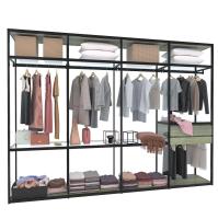 China XinJun Factory New Design Wardrobe with Glass for Bedroom for sale