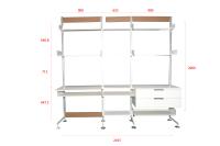 China FreeFrame Series Modern Modular Storage Rack Standing Type Shelving System for Living Room Wardrobe Height Clothing Food for sale