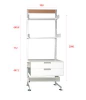 China FreeFrame Series Modern Modular Storage Rack Standing Type Shelving System for Living Room Wardrobe Height Clothing Food for sale