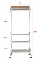 China Nordic Minimalist Standing Type White Steel Modular Shelving Unit with Drawer for Bedroom for sale