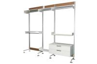 China Nordic Minimalist Standing Type Shelving System Metal Modular Shelves Drawer Durable Height Adjustable Multifunction Wardrobe for sale