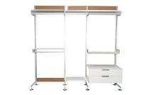China Nordic Minimalist Standing Type Shelving System Metal Modular Shelves Drawer Durable Height Adjustable Multifunction Wardrobe for sale