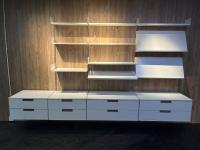 China 2026 New White Minimalist Aluminum Modular 5-Shelf Wall Shelves Living Room Furniture Home Decor Display for Apartment Warehouse for sale