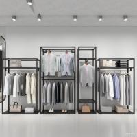 China Wholesale Metal Double-Tiered Clothes Display Rack Stand Shop Fitting and Display for Skirts & Clothing for sale