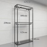 China Wholesale Custom Logo Aluminum Clothing Organizer Display Stand with Metal Shelving Suit Display Stand for sale