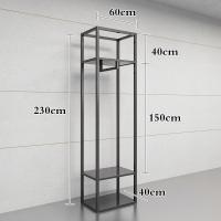 China Wholesale Custom Logo Aluminum Clothing Organizer Display Stand with Metal Shelving Suit Display Stand for sale