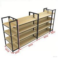 China 4-Layer Aluminum Freestanding Display Shelves Supermarket Aisle Retail Shelf Dividers Corner Shelving Units Easy Standing Type for sale