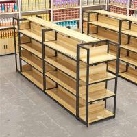 China 4-Layer Adjustable Supermarket Shelves Black Painted Metal Retail Racks with Mobile Heavy Duty for Tools Garage Food Storage for sale