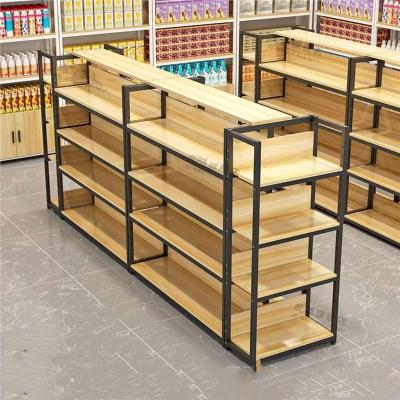 China 4-Layer Adjustable Supermarket Shelves Black Painted Metal Retail Racks with Mobile Heavy Duty for Tools Garage Food Storage for sale
