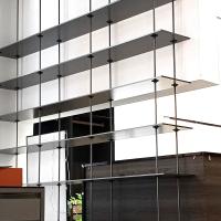China New Customizable Aluminum Alloy Hanging Storage Shelves for Living Room Kitchen Bedroom Wall Mounted Cabinet Back Panel Style for sale
