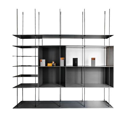 China Household Decorative Luxury Aluminum Alloy Wood Panel Display Cabinet Ornament Cabinet for sale