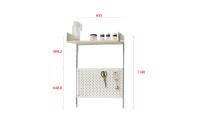 China Kitchen White Minimalist Modular Track Wall Shelving Aluminum/Steel Adjustable Durable 2 Shelves Easy Install Painted Finish for sale