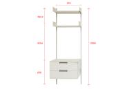China Modern Aluminum & Steel Modular Wall Mounted Multifunction Storage Shelves Drawer Height Adjustable for Food Clothing Flower Pot for sale