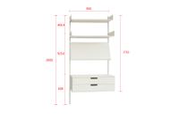 China Modern Aluminum & Steel Modular Wall Mounted Multifunction Storage Shelves Drawer Height Adjustable for Food Clothing Flower Pot for sale