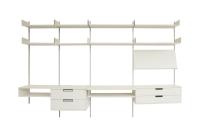 China Modern Aluminum & Steel Modular Wall Mounted Multifunction Storage Shelves Drawer Height Adjustable for Food Clothing Flower Pot for sale