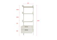 China White Metal Track Wall Shelves with Lacquer Finish for Bedroom and Living Room Clothing Organization for sale