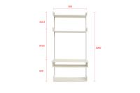 China White Metal Track Wall Shelves with Lacquer Finish for Bedroom and Living Room Clothing Organization for sale