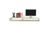 China Modern Floating Wall Shelf System with Aluminum & Steel Tracks Slim White Modular Storage for Bedroom Living Room Clothing Food for sale