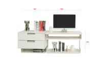 China White Modular Wall Shelving System Adjustable Track Mounted Floating Shelves with Drawer for sale