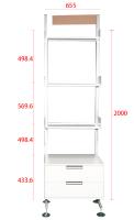 China Wall-Mounted 5-Layer Modular Shelf White Bedroom Floating Shelves Adjustable Modern Steel Modular Wall Unit Drawer for Clothing for sale