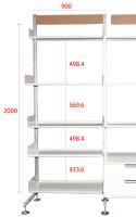 China Wall-Mounted 5-Layer Modular Shelf White Bedroom Floating Shelves Adjustable Modern Steel Modular Wall Unit Drawer for Clothing for sale