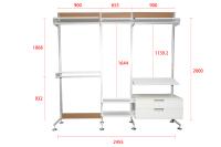 China White Minimalist Standing Type Multifunction Shelf Drawer FreeFrame Series Steel Floating Shelving for Living Room Clothing Food for sale