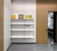 China Custom Aluminum Wall Shelves with Drawer and Adjustable Rail-5-Layer Kitchen Office Organizer Customizable Color for sale