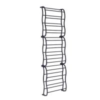 China 12-Layer Black Metal Portable Shoe Rack with Simple Design Wall-Mounted and Door Hanging for Living Room Use for sale