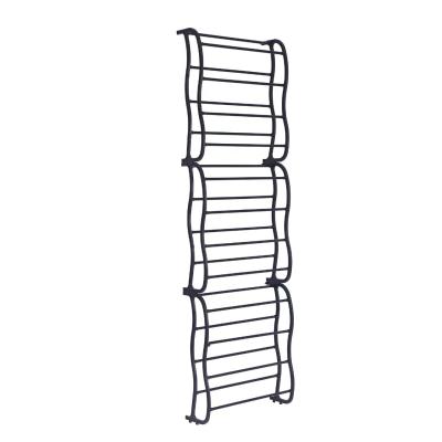 China 12-Layer Black Metal Portable Shoe Rack with Simple Design Wall-Mounted and Door Hanging for Living Room Use for sale