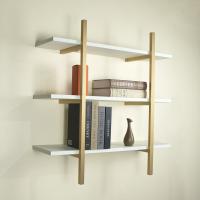China 2025 New Wall-Mounted Aluminum Italian Style Bookshelf Living Room Furniture for Hotel and Apartment Storage Racks for sale