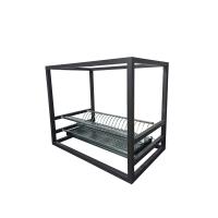 China Custom Kitchen Storage Rack Cabinet Latest Design Metal Cupboard for Aluminum Dishes Dining Room Dining Islands & Carts for sale