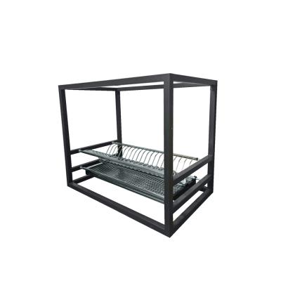 China Custom Kitchen Storage Rack Cabinet Latest Design Metal Cupboard for Aluminum Dishes Dining Room Dining Islands & Carts for sale