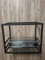 China Custom Kitchen Storage Rack Cabinet Latest Design Metal Cupboard for Aluminum Dishes Dining Room Dining Islands & Carts for sale
