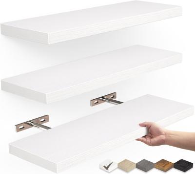 China Wood Wall Mounted Book Shelf Kitchen Floating Shelves Wall Shelf for Home Decorative for sale