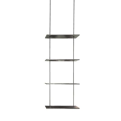 China Wall Mounting Metal Plant Indoor Balcony Flower Pot Plant Stand Tree Shelf Display Modern Shop Metal Stand Flower Display Rack for sale
