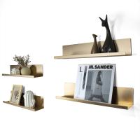 China Simple Design Hanging Metal Wall-mounted Shelf Floating Shelf with Screw Hardware for sale