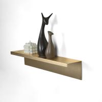 China Classic Aluminum L Shape Shelf Wooden Floating Shelf Wall Decoration for Living Room Hardware for sale