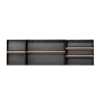 China Metal Aluminiumf Decorative Kitchen Spice Rack Wall Storage Rack Shelf Wine Rack Shelf Cabinet Parts for sale